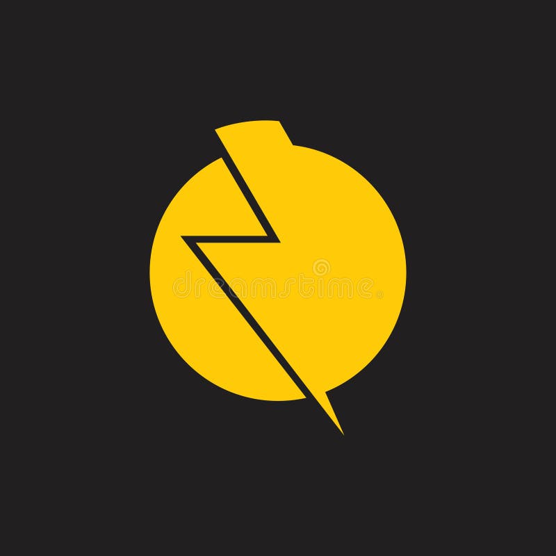 Abstract Thunder Simple Logo Vector Stock Vector - Illustration of ...