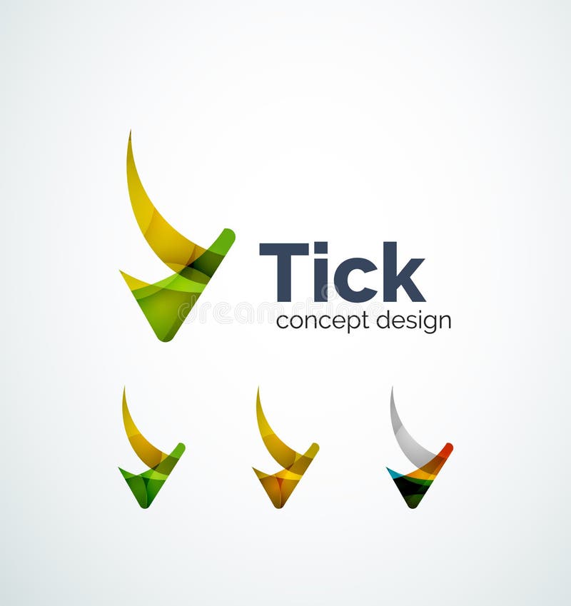 Abstract tick logo design stock vector. Illustration of emblem - 48643961