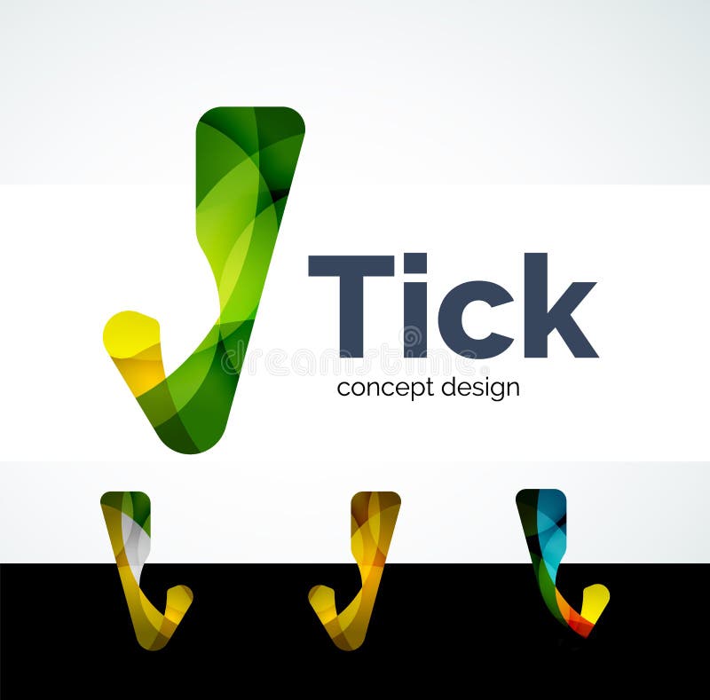 Modern Tick Abstract Wave Logo Design Stock Illustrations – 132 Modern ...