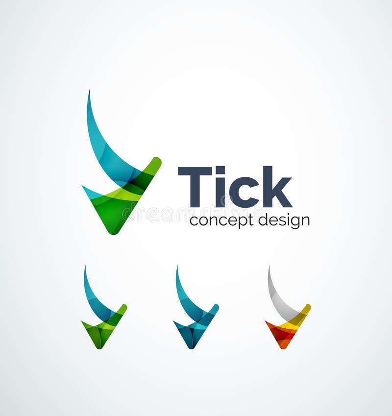 Abstract tick logo design stock vector. Illustration of emblem - 48835519