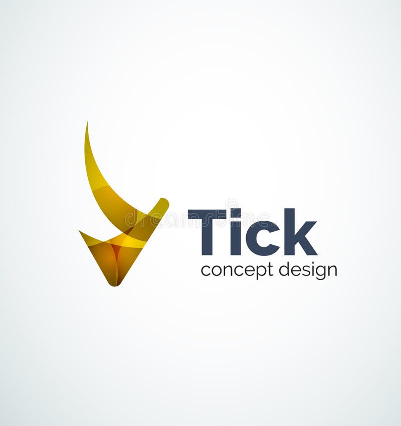 Abstract tick logo design stock vector. Illustration of overlap - 49793446
