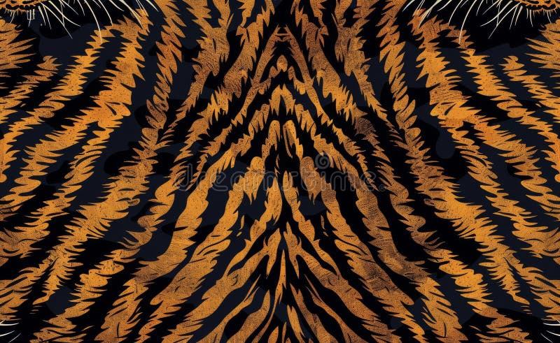 Abstract Tiger Stripe Pattern with Grunge Texture Stock Image - Image ...