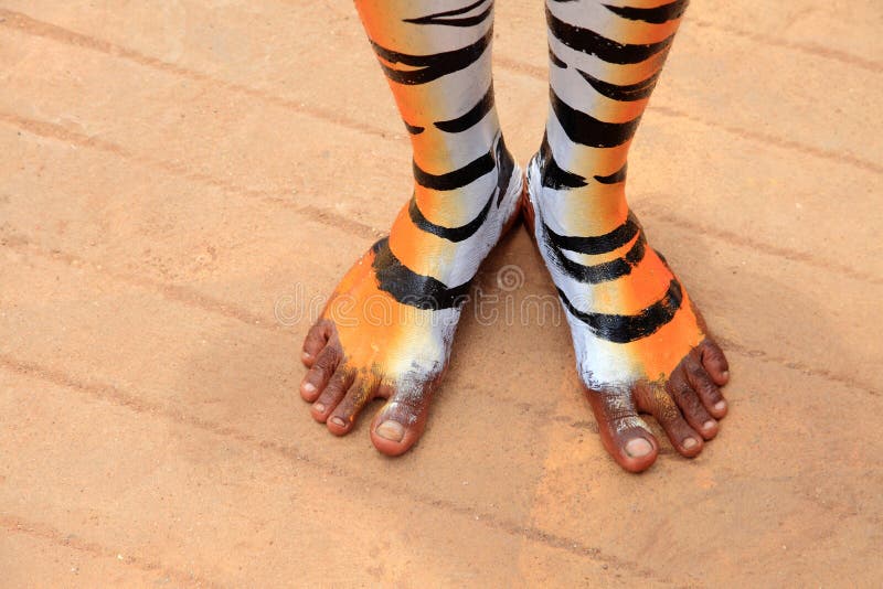 Abstract Tiger Stripes on Human Legs Stock Image - Image of ...