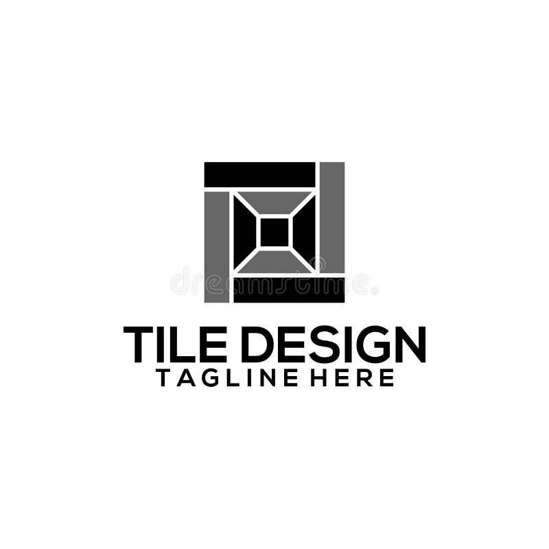Abstract Tile Logo Concept Isolated in White Background Stock Vector ...