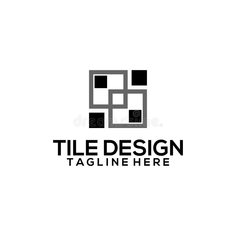 Abstract Tile Logo Concept Isolated in White Background Stock Vector ...