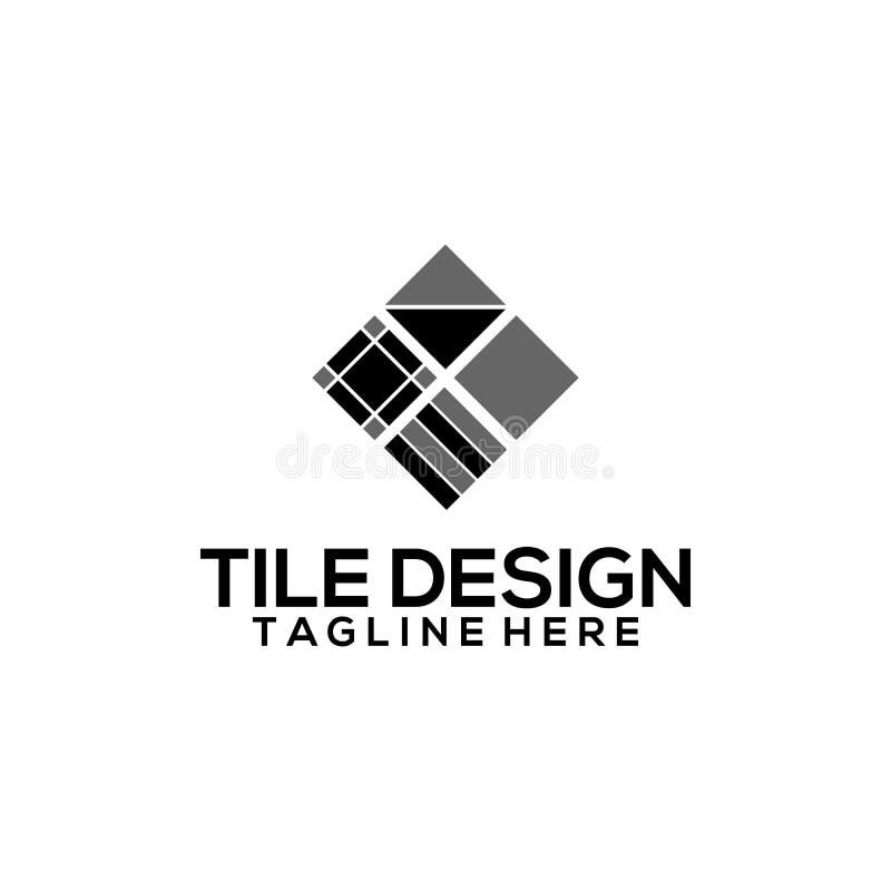Abstract Tile Logo Concept Isolated in White Background Stock ...