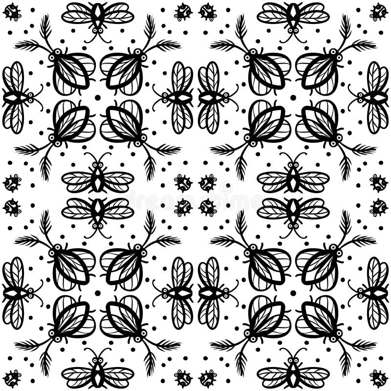 Beetles Black White Stock Illustrations – 1,256 Beetles Black White ...