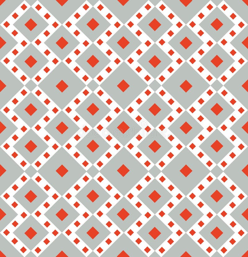 Abstract Tile Ornament. Geometric Square Shape Seamless Pattern ...