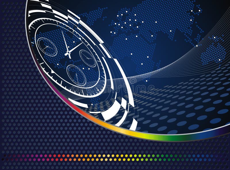 Abstract time backgroung stock vector. Illustration of global - 26054369