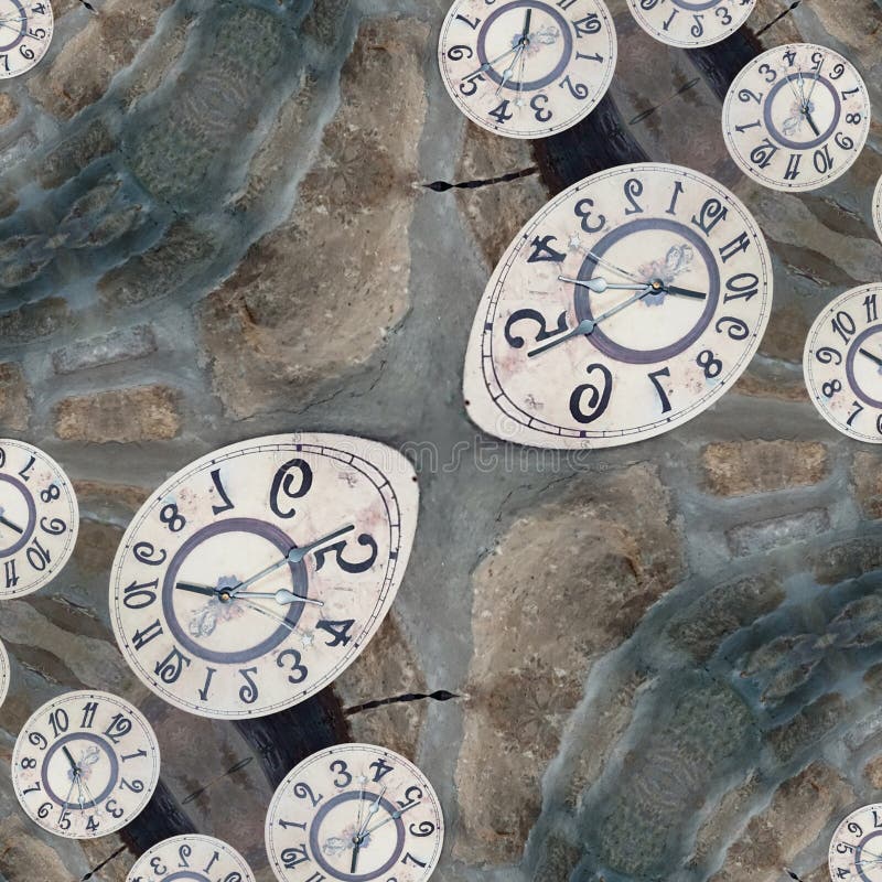 Abstract Backward Time Clock Art Stock Image - Image of time, clock ...