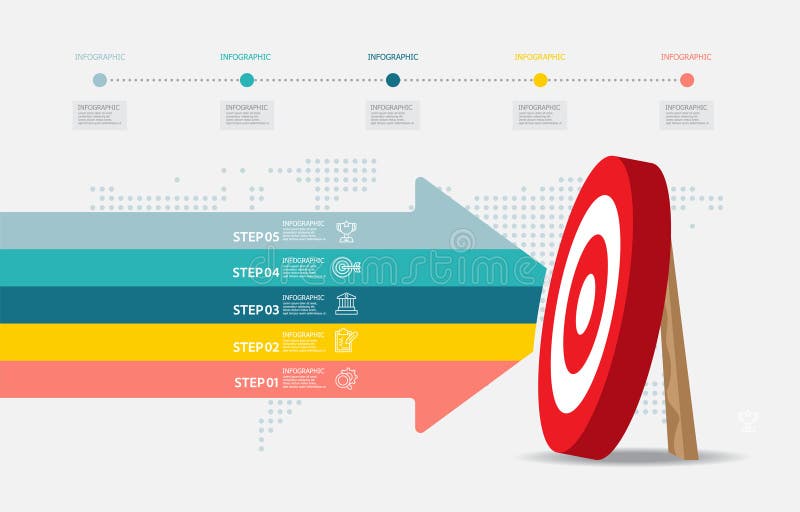 Abstract Timeline Infographic Element Business Data Visualization Steps ...