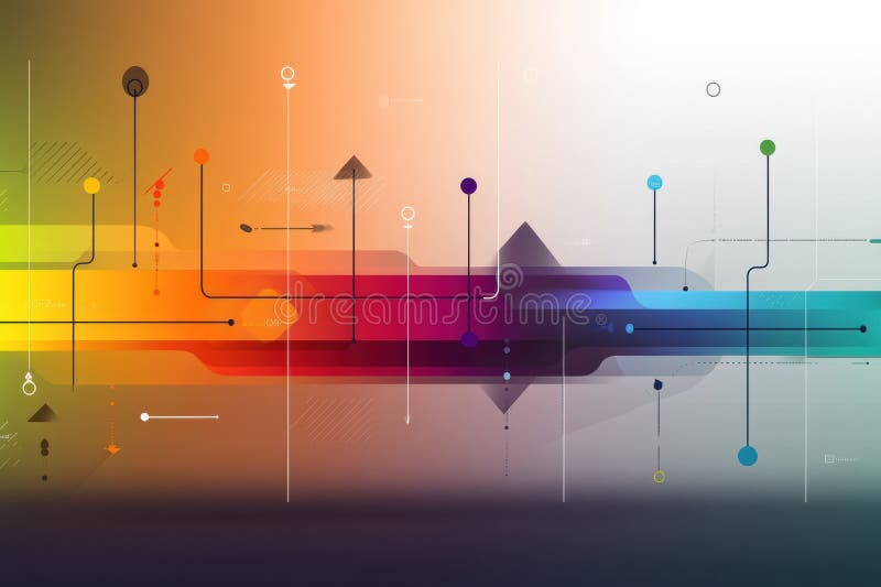 Abstract Timeline Infographic Featuring Colorful Arrows and Markers on ...