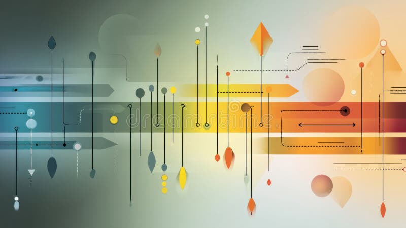Abstract Timeline Infographic Showcasing Arrows and Markers in a ...