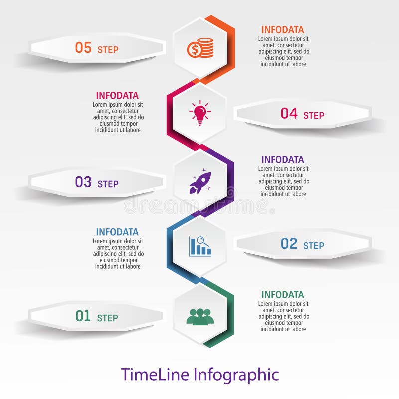 Abstract Timeline Infographics. Stock Vector - Illustration of line ...