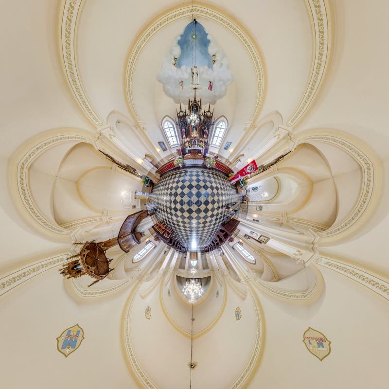 Abstract Tiny Planet Transformation of Spherical Panorama 360 Degrees ...