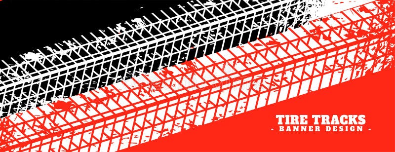 Abstract Tire Trial Mark Pattern Banner Design Stock Vector ...