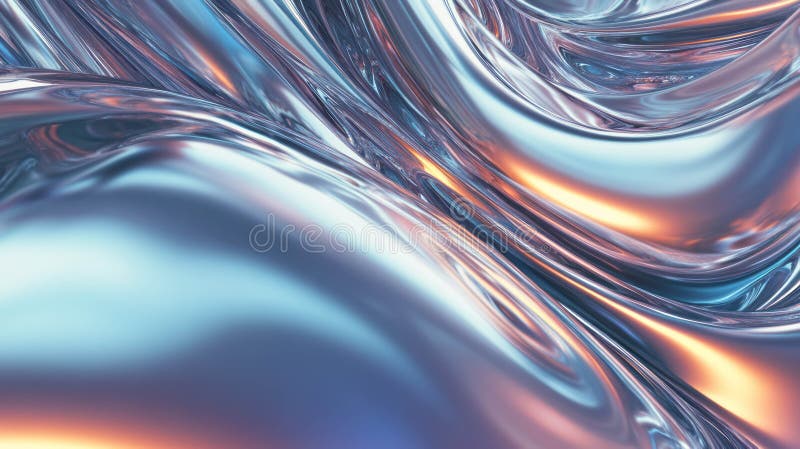 Abstract Titanium Texture with Light Reflections and Chaotic Flow ...