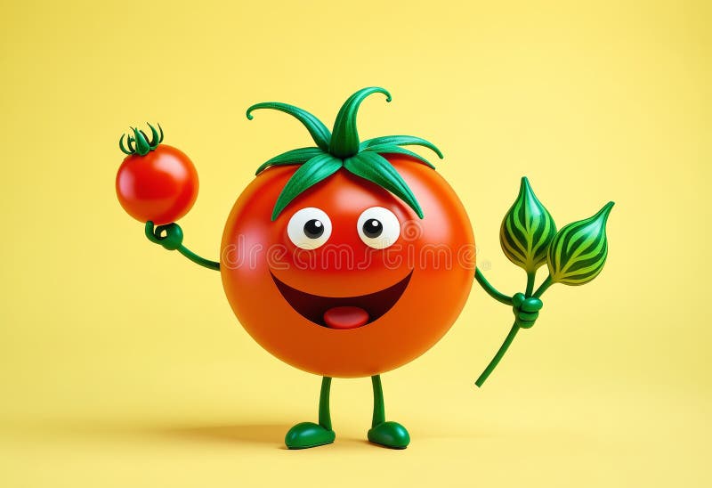 Abstract Tomato Vegetable Holding Plant Stock Image - Image of ...