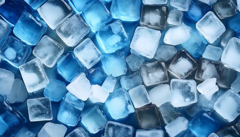Abstract Top Down View Ice Cube Pattern. Ai Generated Stock Image ...