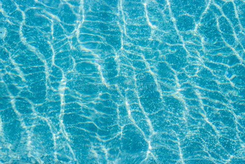 Abstract Top View Blue Ripple Swimming Pool Water and Sun Reflection ...