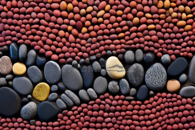 Abstract Top View of Gravel Patterns in a Zen Garden Stock Illustration ...