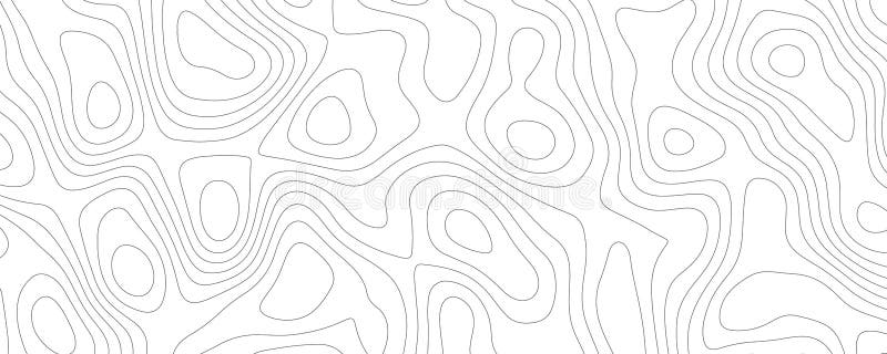 Abstract Topographic Contour Map Design in Gray Lines on White ...