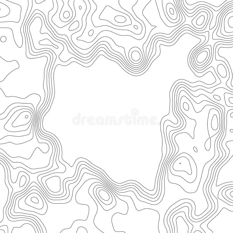 Abstract Topographic Contour Map Template. Abstract Composition of ...