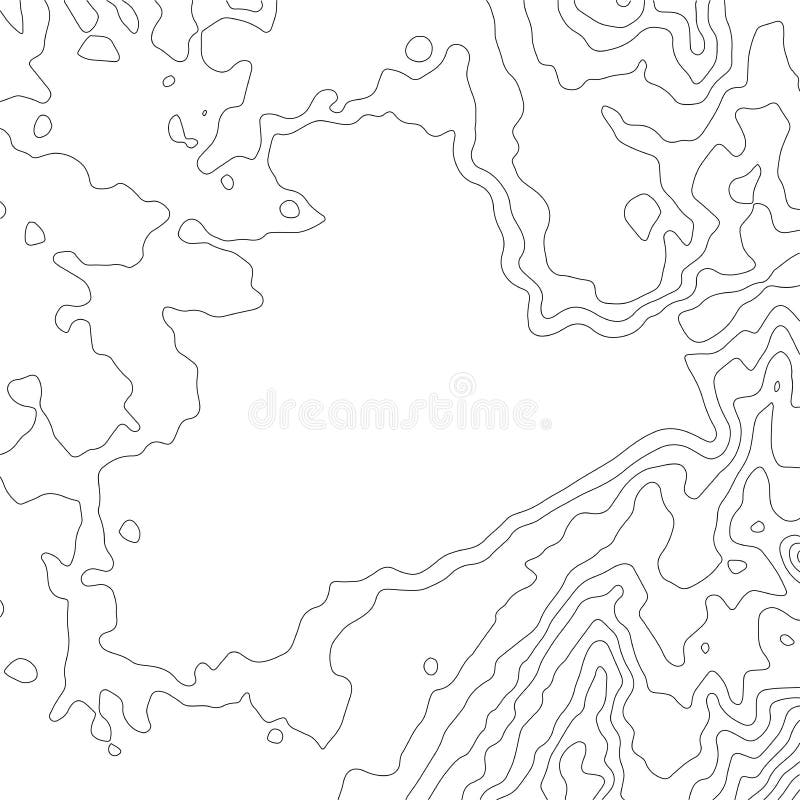 Abstract Topographic Contour Map Template. Abstract Composition of ...