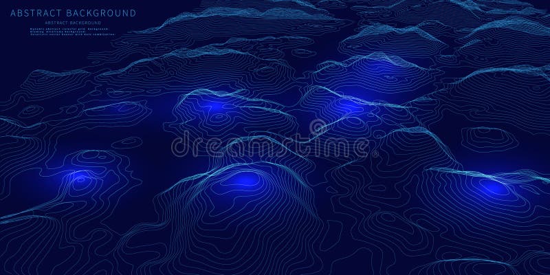 Abstract Topographic Map from Lines on White Background. Topographic ...
