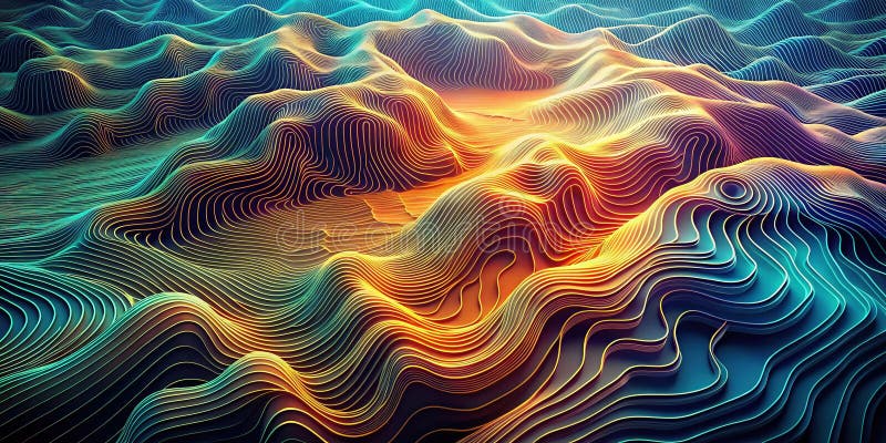 Abstract Topographic Map Background a Seamless Vector Illustration ...