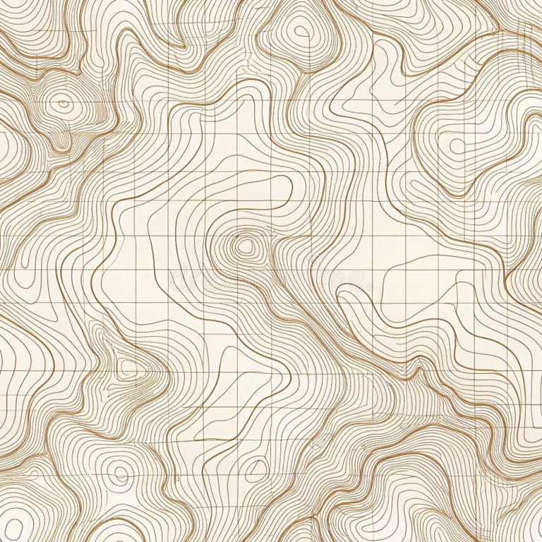 Abstract Topographic Map Background, Wavy Line Texture Stock ...