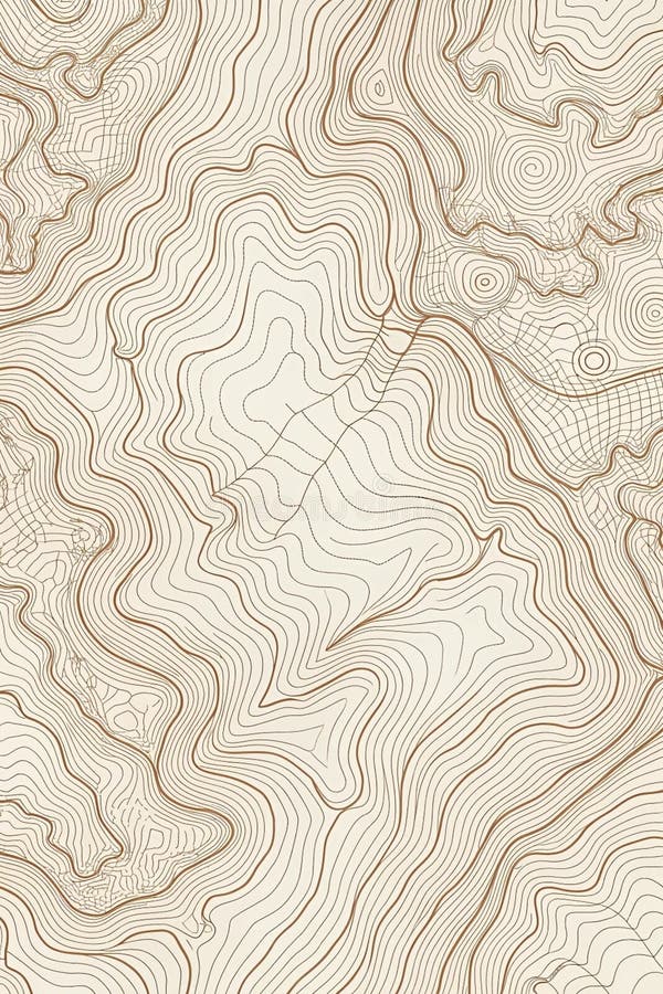 Abstract Topographic Map Background, Wavy Line Texture Stock ...