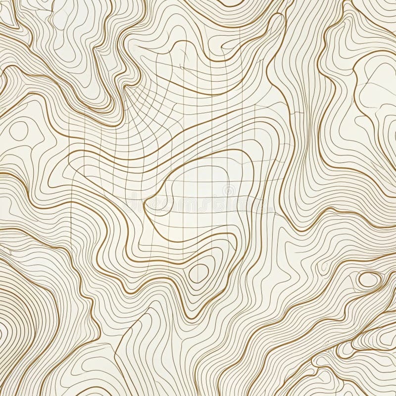 Abstract Topographic Map Background, Wavy Line Texture Stock ...