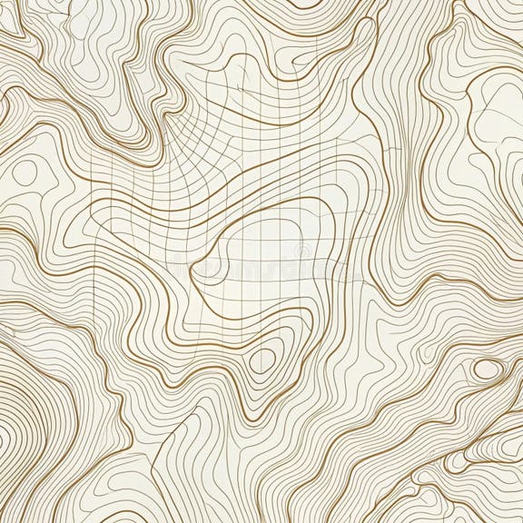 Abstract Topographic Map Background, Wavy Line Texture Stock ...