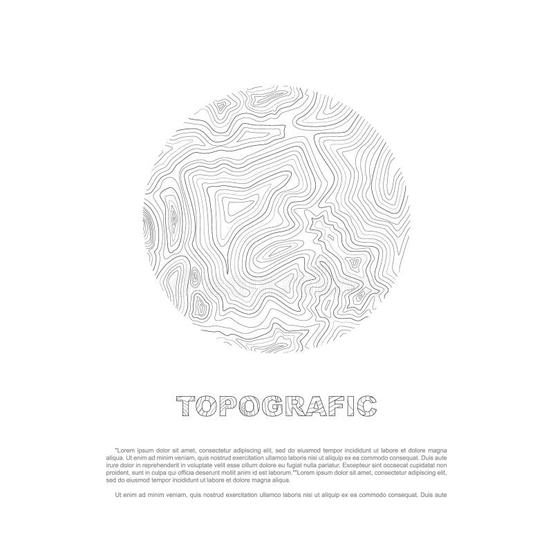 Abstract Topographic Map in a Circle Form Stock Vector - Illustration ...