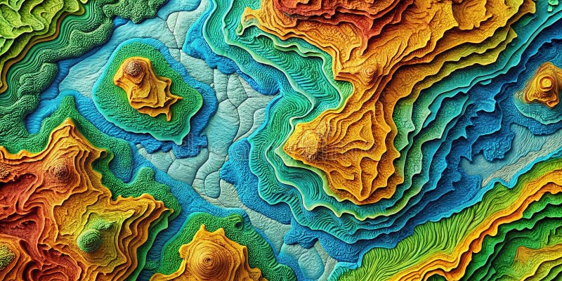 Abstract Topographic Map Design a Seamless Vector Illustration ...