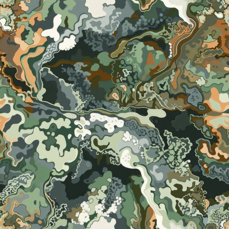 Abstract Topographic Map Inspired Artwork with Earthy Tones Stock Image ...