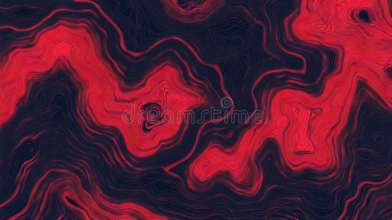 Abstract Topographic Map Representing Muscle Shapes with Red-to-dark ...