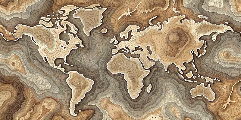 Abstract Topographic Map Wallpaper a Seamless Modern Artistic Elevation ...