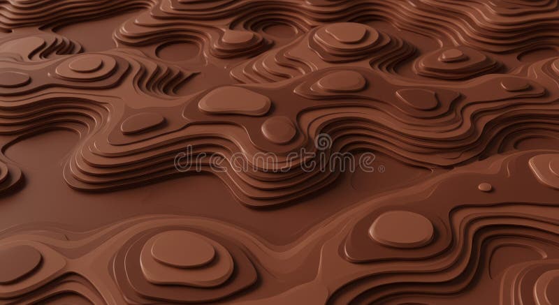 Abstract Topographic Model with Layered, Smooth Contours Creating ...