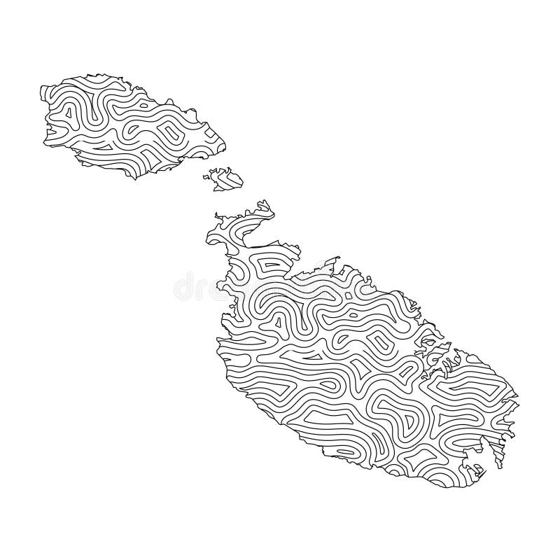 Malta Topographic Map 3d Realistic Map Color 3d Illustration Stock ...