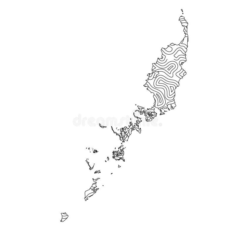 Abstract Topographic Style Palau Map Design Stock Vector - Illustration ...