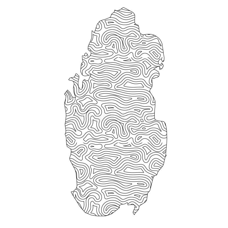 Qatar Topographic Map 3d Realistic Map Color 3d Illustration Stock ...