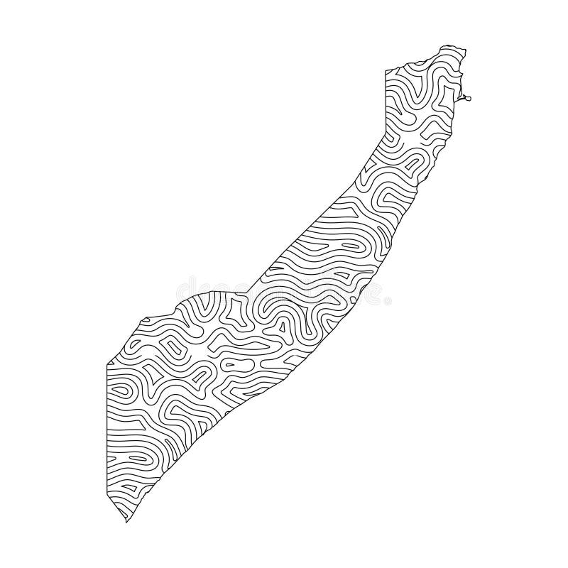 Abstract Topographic Style Somalia Map Design Stock Vector ...