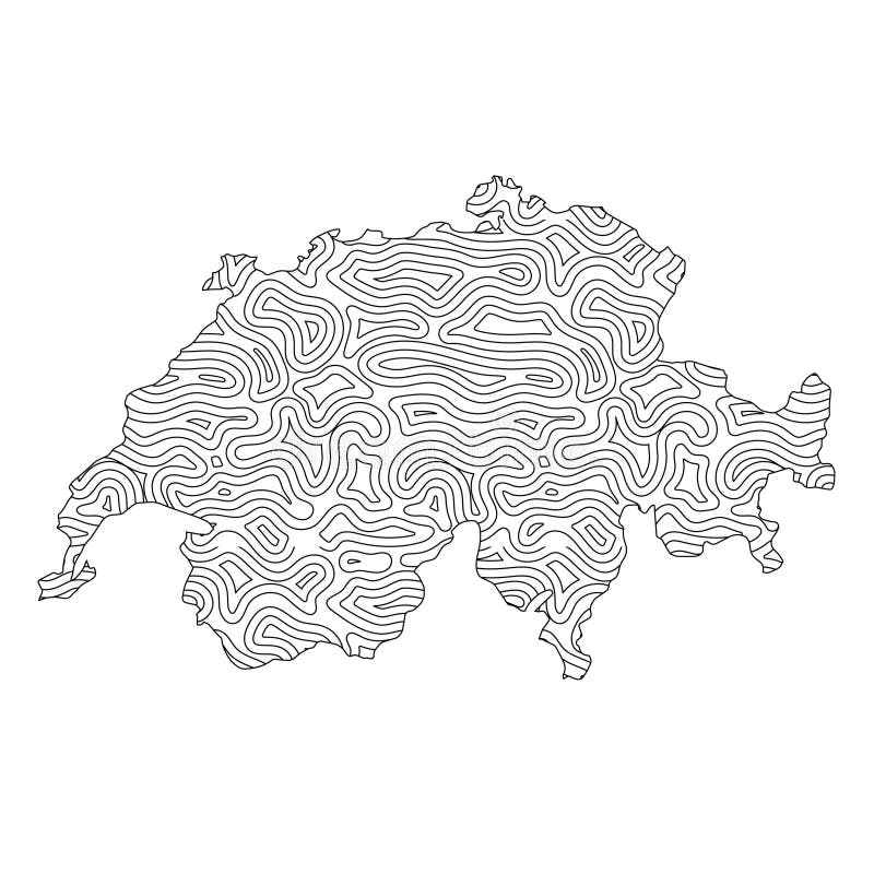 Topographic Map Switzerland Stock Illustrations – 477 Topographic Map ...