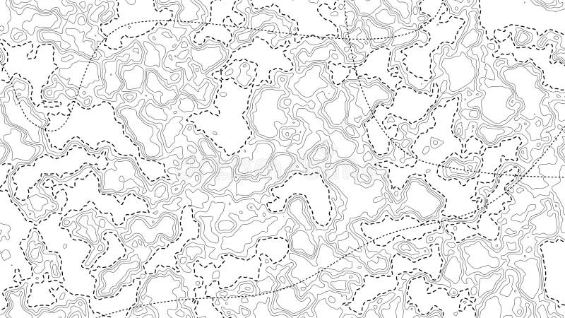 Abstract Topography Background from Curved Dotted and Solid Lines ...