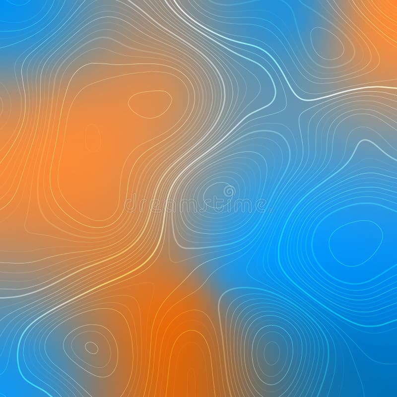 Abstract Topography Design Background with Heat Map Effect Stock Vector ...