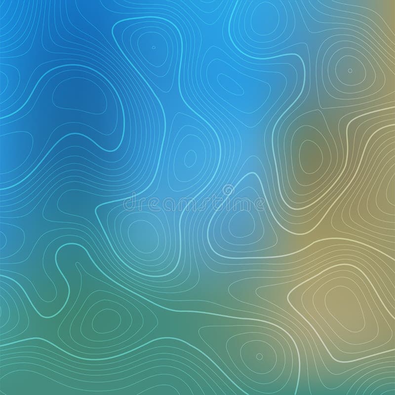 Abstract Topography Map Design with Heat Map Overlay Stock Vector ...