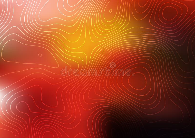 Abstract Topography Map Design with Heat Map Overlay Stock Vector ...