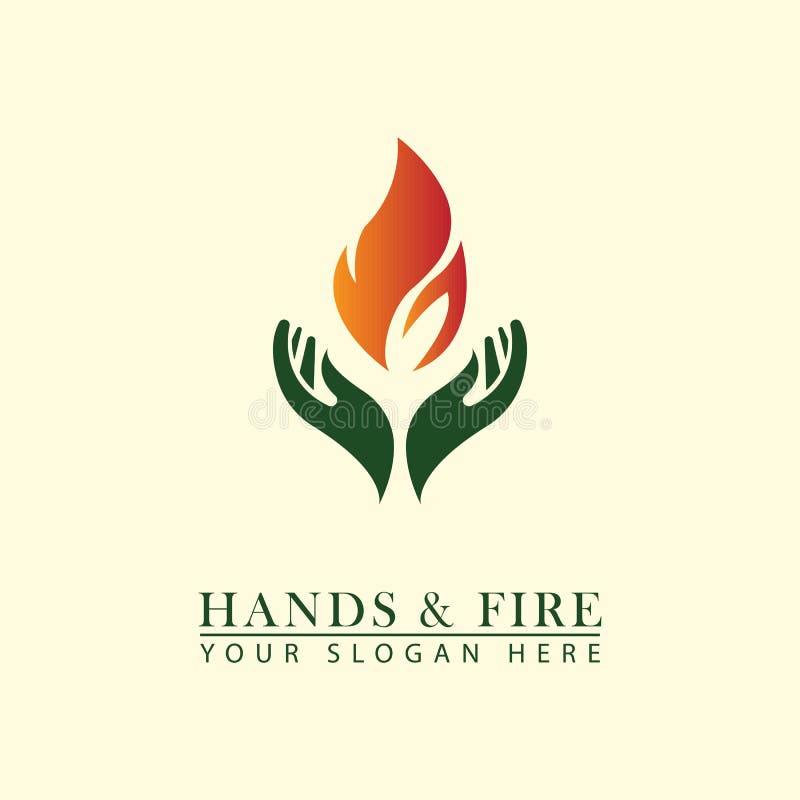 Abstract Torch Hand Logo Icon Stock Vector - Illustration of sign, hand ...